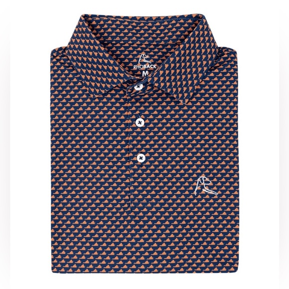 Rhoback | Shirts | Rhoback Xl The Lover Performance Polo Navy Orange ...